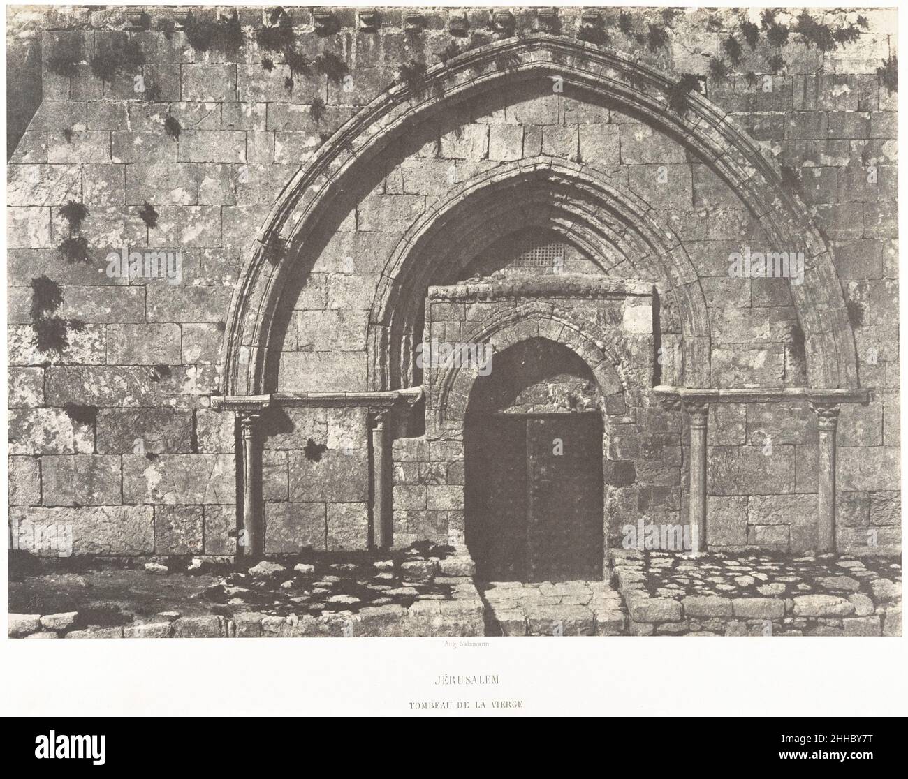 Jérusalem, Tombeau de la Vierge 1854 Auguste Salzmann French. Jérusalem ...