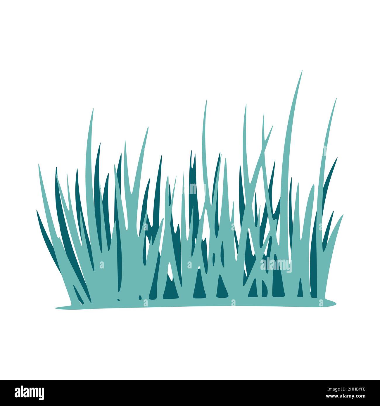 Grass isolated on white background. Hand drawn graphic element. Doodle ...