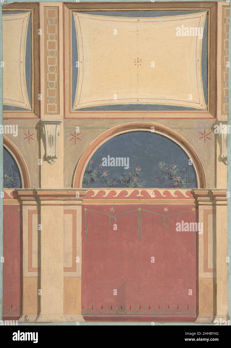 Design for Elevation of Gallery Bay, Deepdene, Dorking, Surrey 1875–79 ...