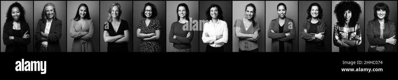 Group of people in a collage Stock Photo - Alamy