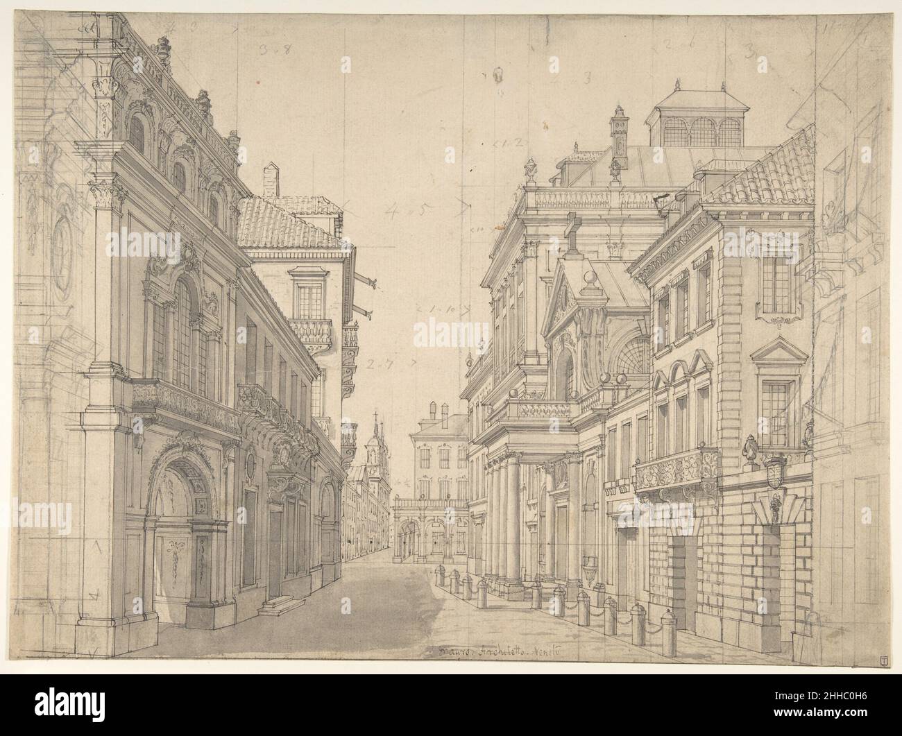 Perspective Design for a Stage Set of an Italian Cityscape 1784–97 ...