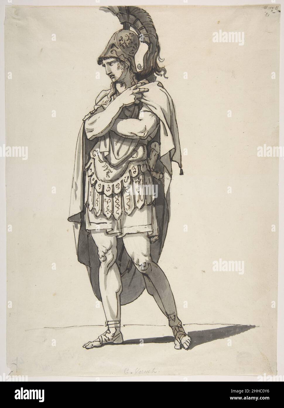 Standing Warrior n.d. Bartolomeo Pinelli Italian. Standing Warrior ...