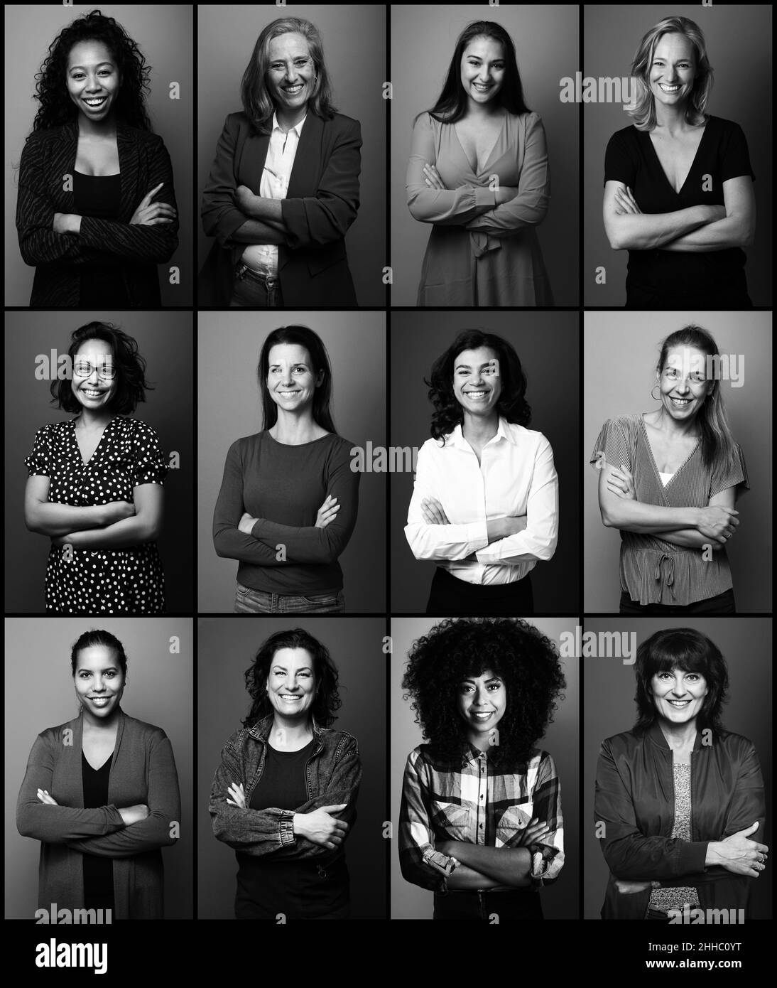 Group of people in a collage Stock Photo - Alamy