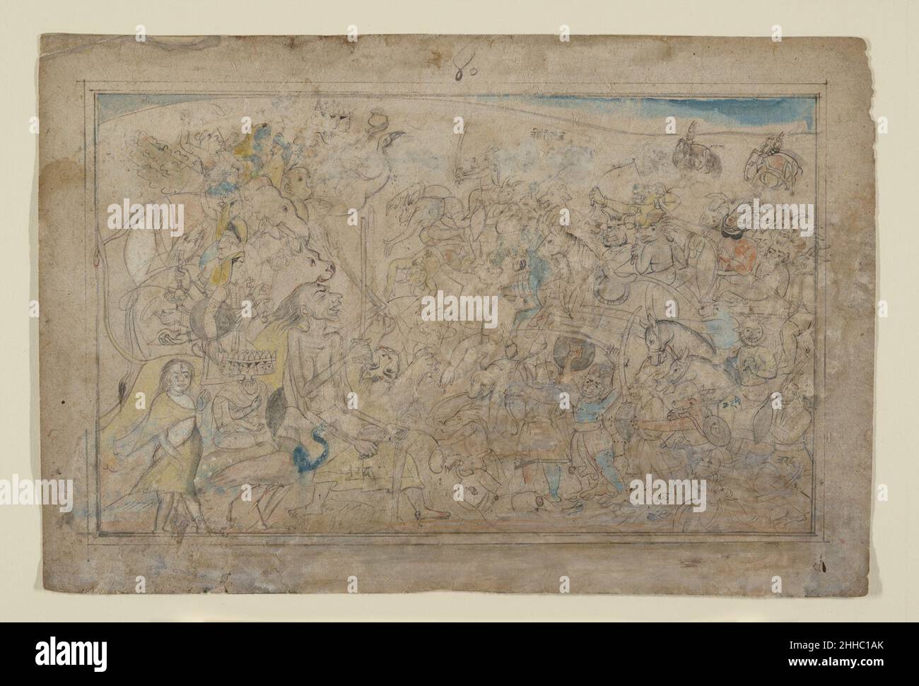 Durga, Kali, and Five Matrikas Battle the Daitya Army of the Demon ...