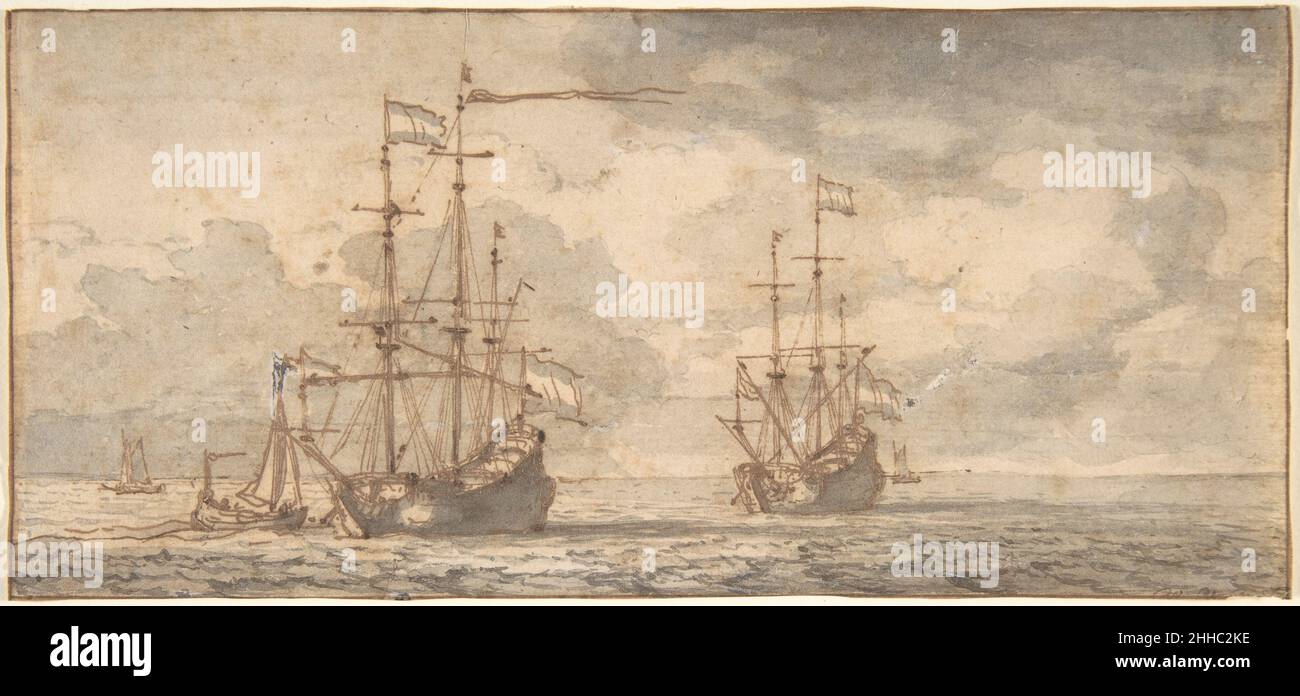 Dutch Ships at Anchor mid-17th–early 18th century Willem van de Velde ...