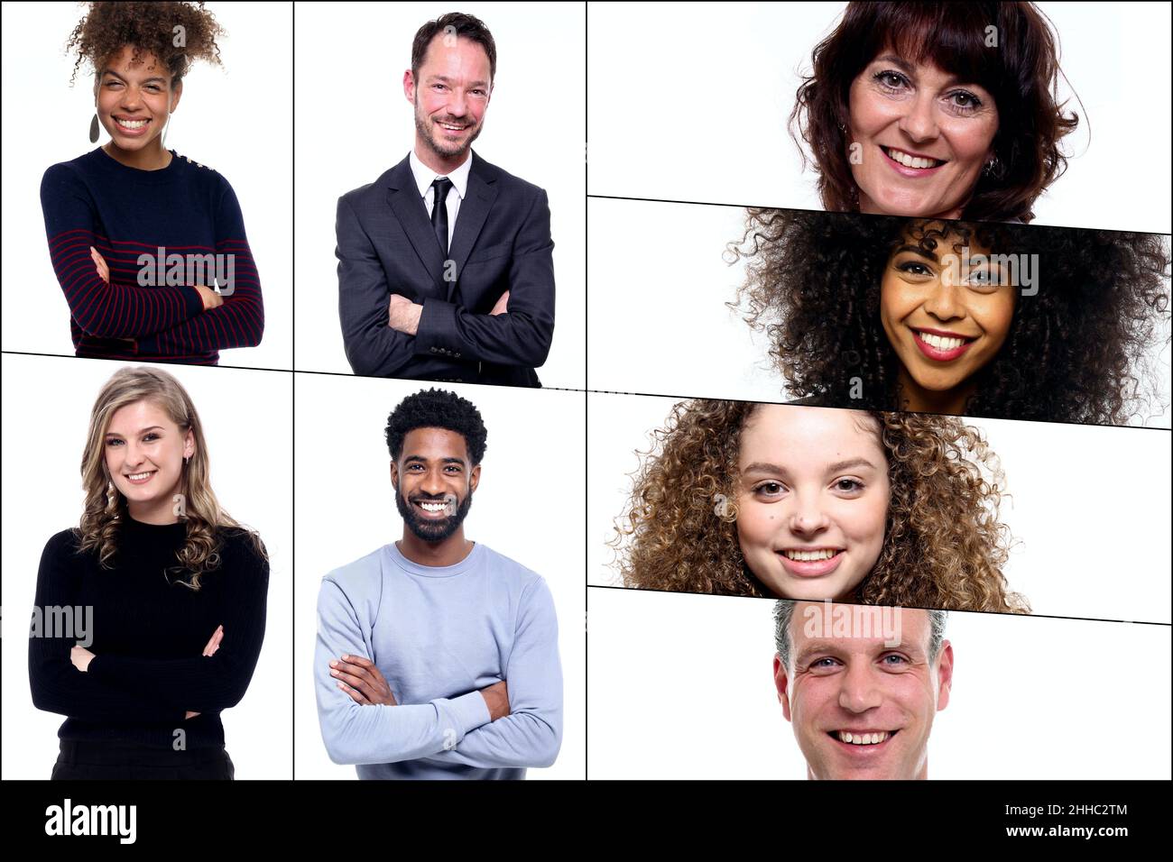 Beautiful happy people in front of a background Stock Photo - Alamy
