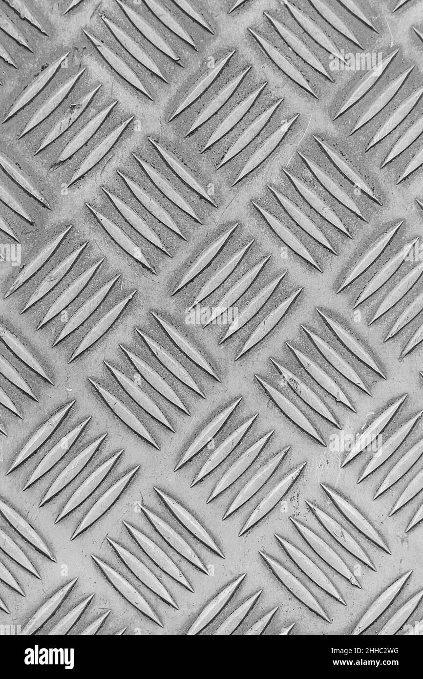 Old stainless steel floor plate texture Stock Photo - Alamy