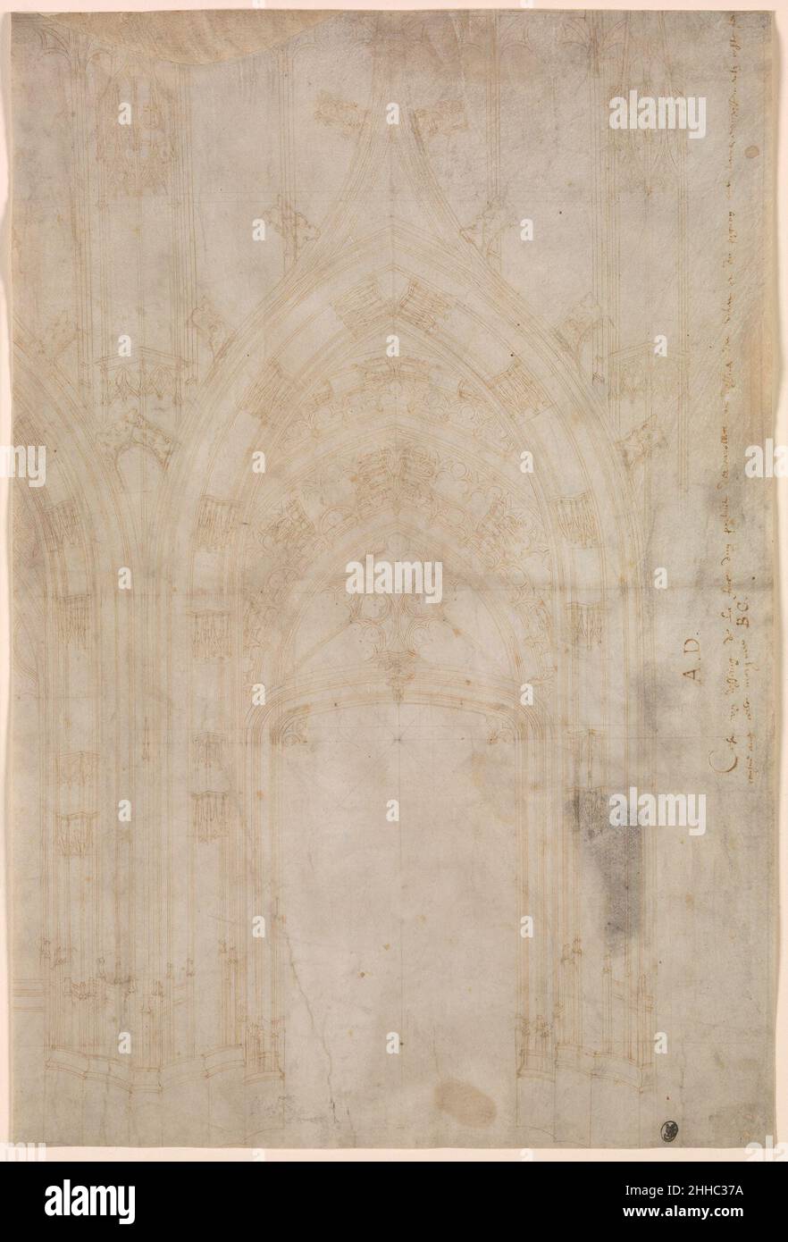 Architectural Drawing 1450–1500 French Perfectly proportioned, finely ...