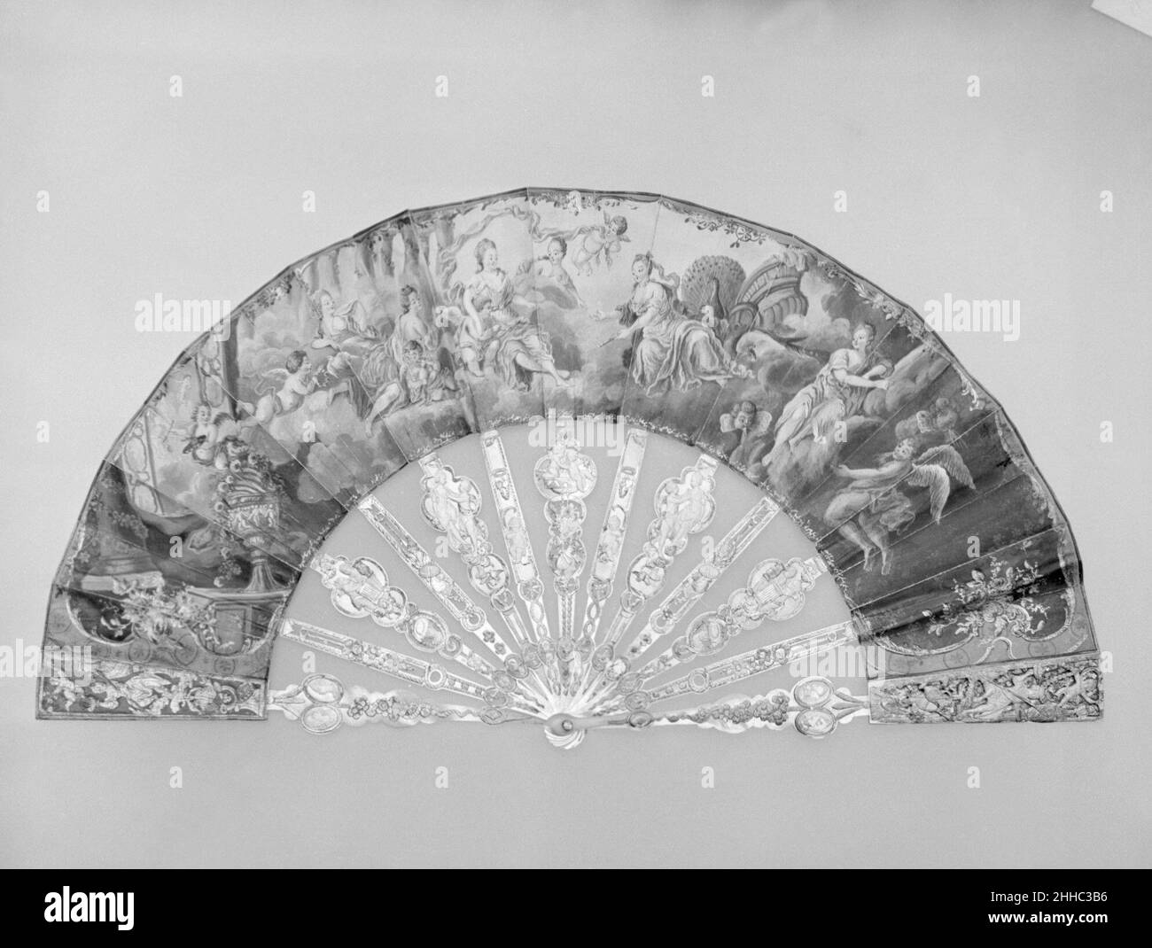 Fan third quarter 18th century French. Fan 209717 Stock Photo - Alamy