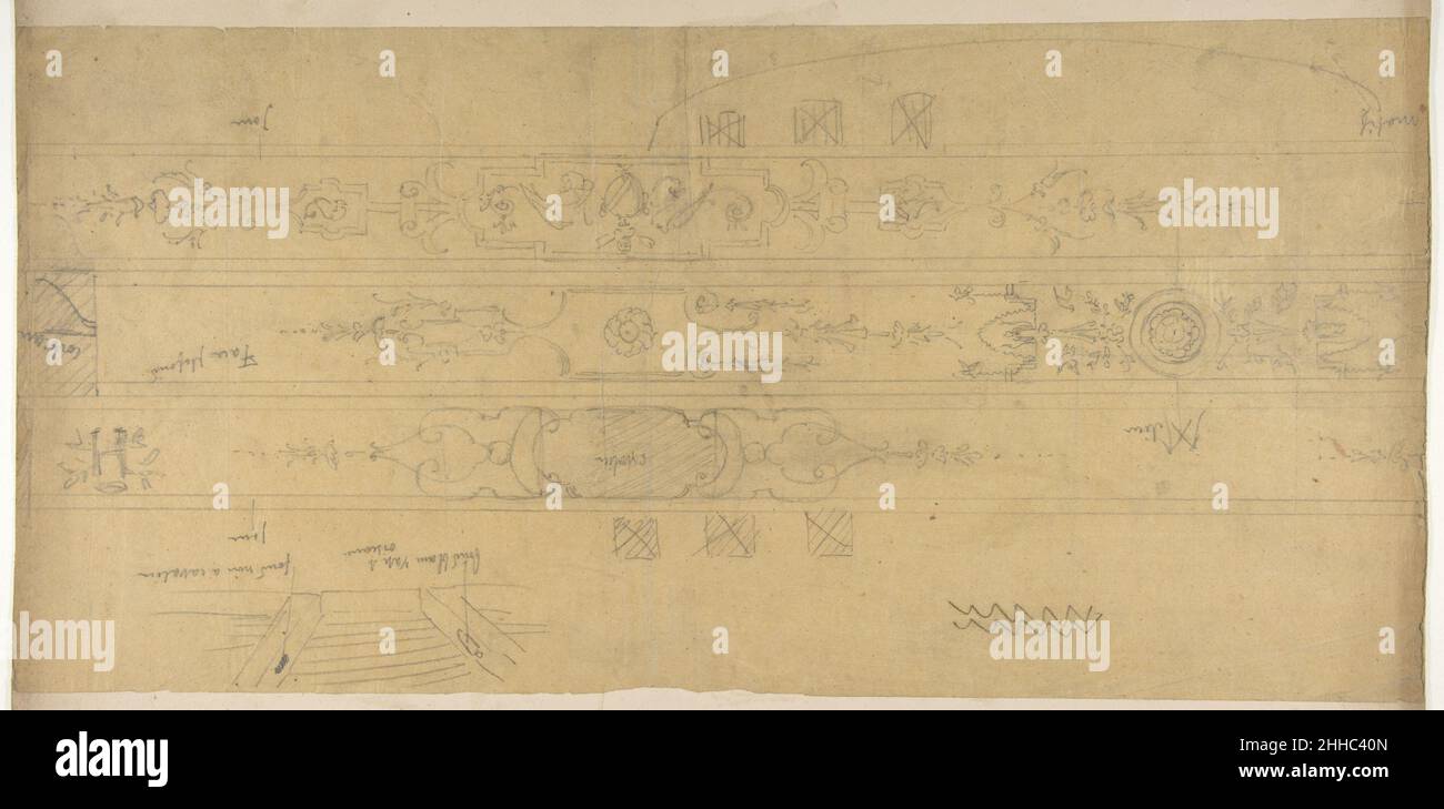 Design for Ceiling Decorations, Fontainebleau second half 19th century ...