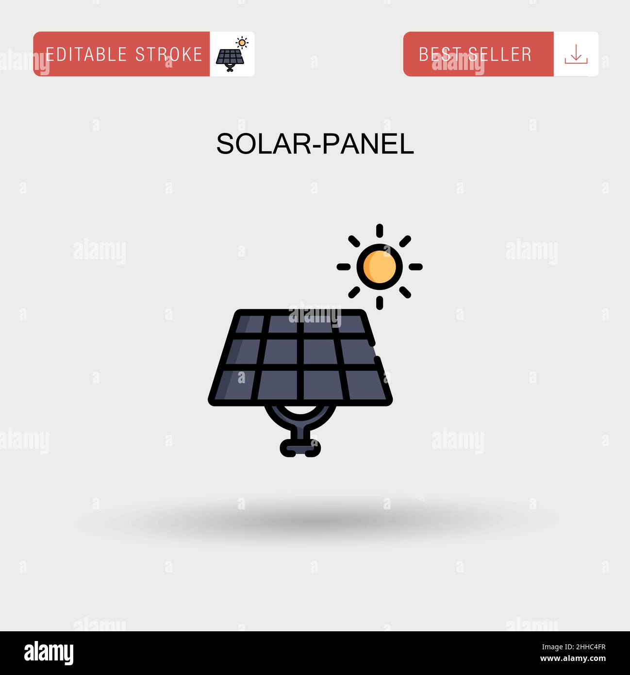 Solar-panel Simple vector icon Stock Vector Image & Art - Alamy