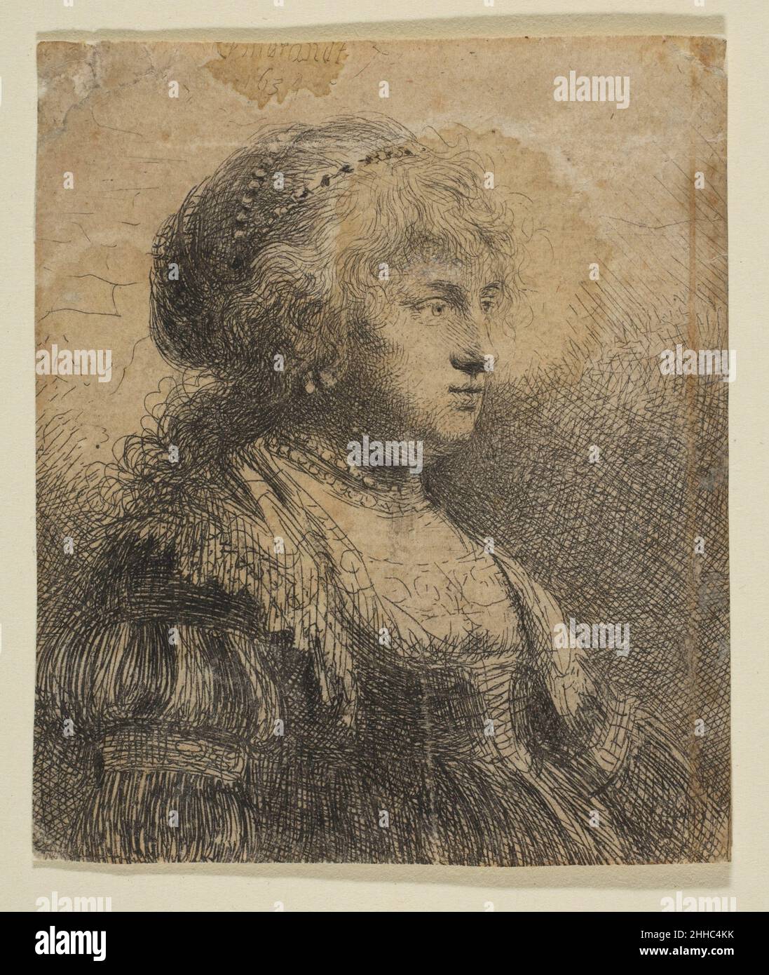 Saskia with Pearls in Her Hair 1634 Rembrandt (Rembrandt van Rijn ...