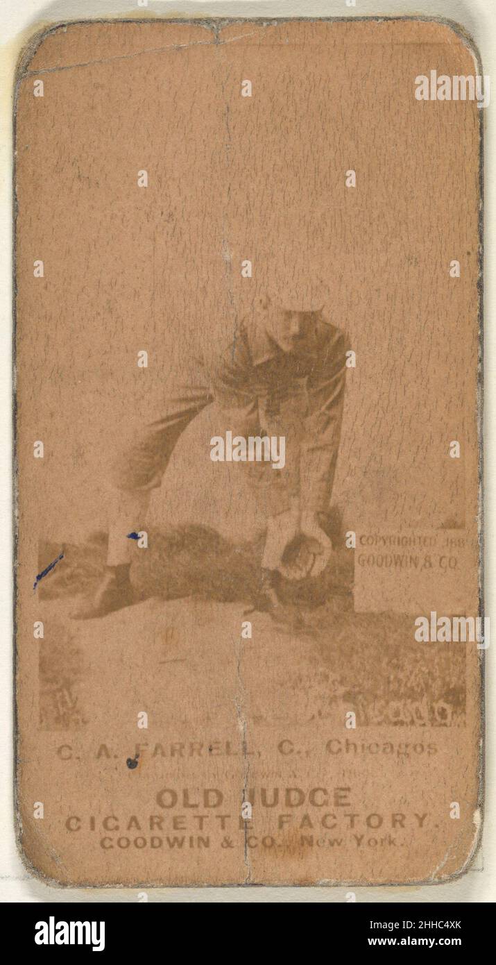 Charles Andrew "Duke" Farrell, Catcher, Chicago, from the Old Judge ...