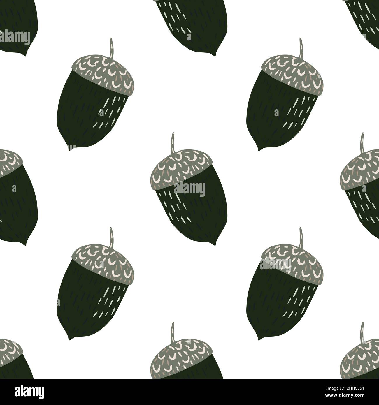 Isolated seamless pattern with doodle dark green and grey colored ...