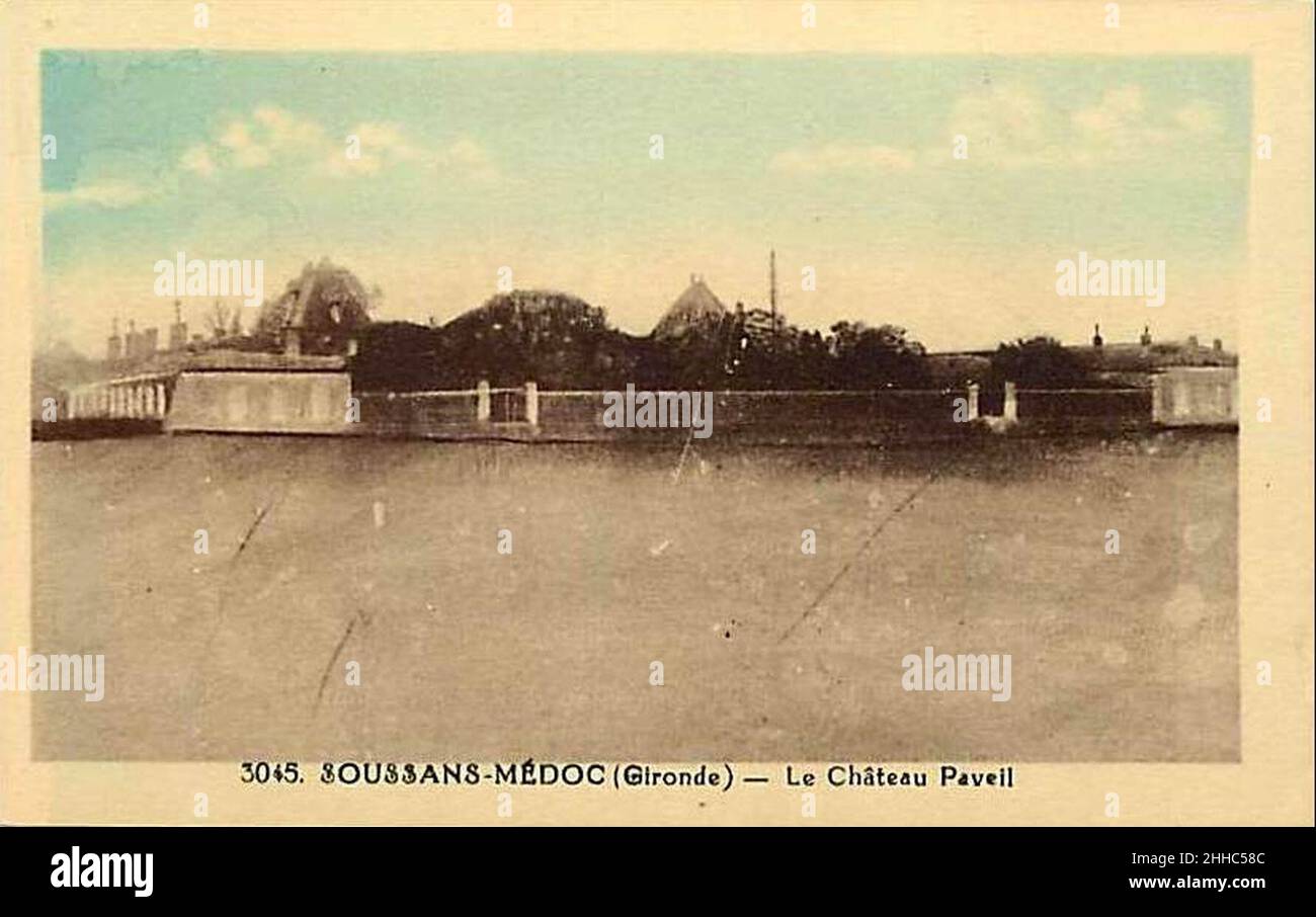 Soussans - château Pavell 1 Stock Photo - Alamy