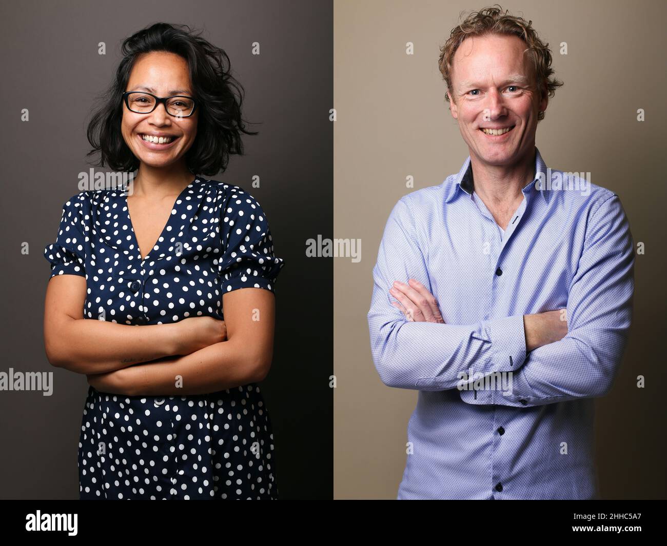 Group of people in a collage Stock Photo - Alamy