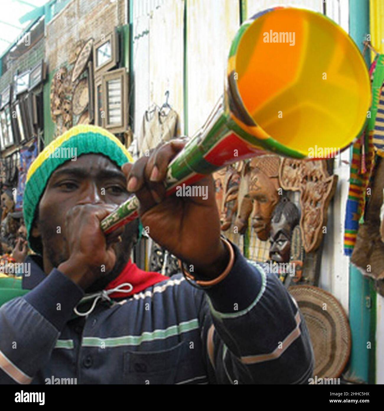 South Africa fan in Johannesburg during World Cup 2010-06-15 1 Stock ...