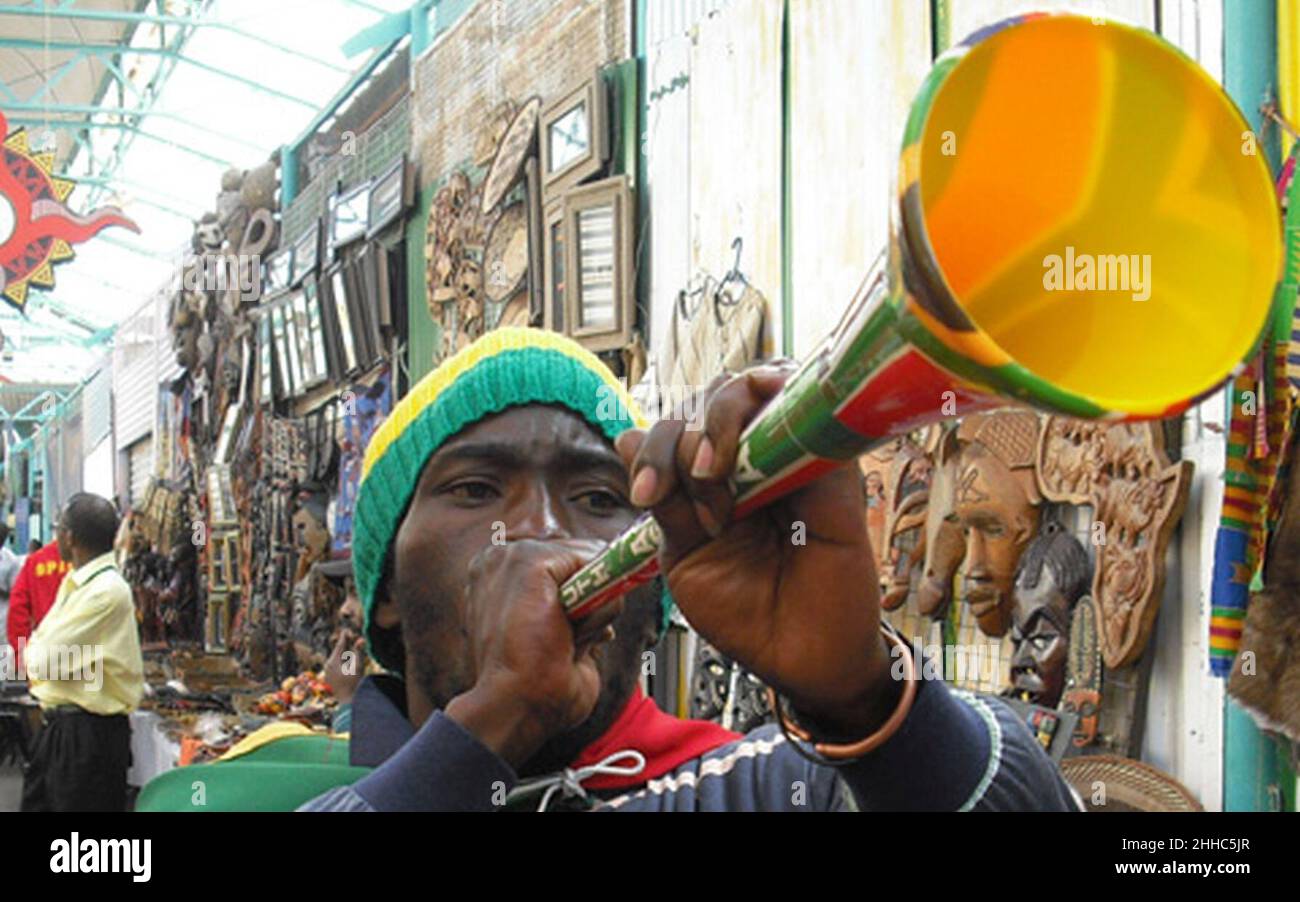 South Africa fan in Johannesburg during World Cup 2010-06-15 2 Stock ...