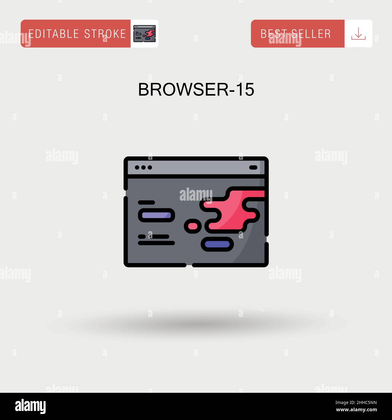 Simple outline icon browser window hi-res stock photography and images ...