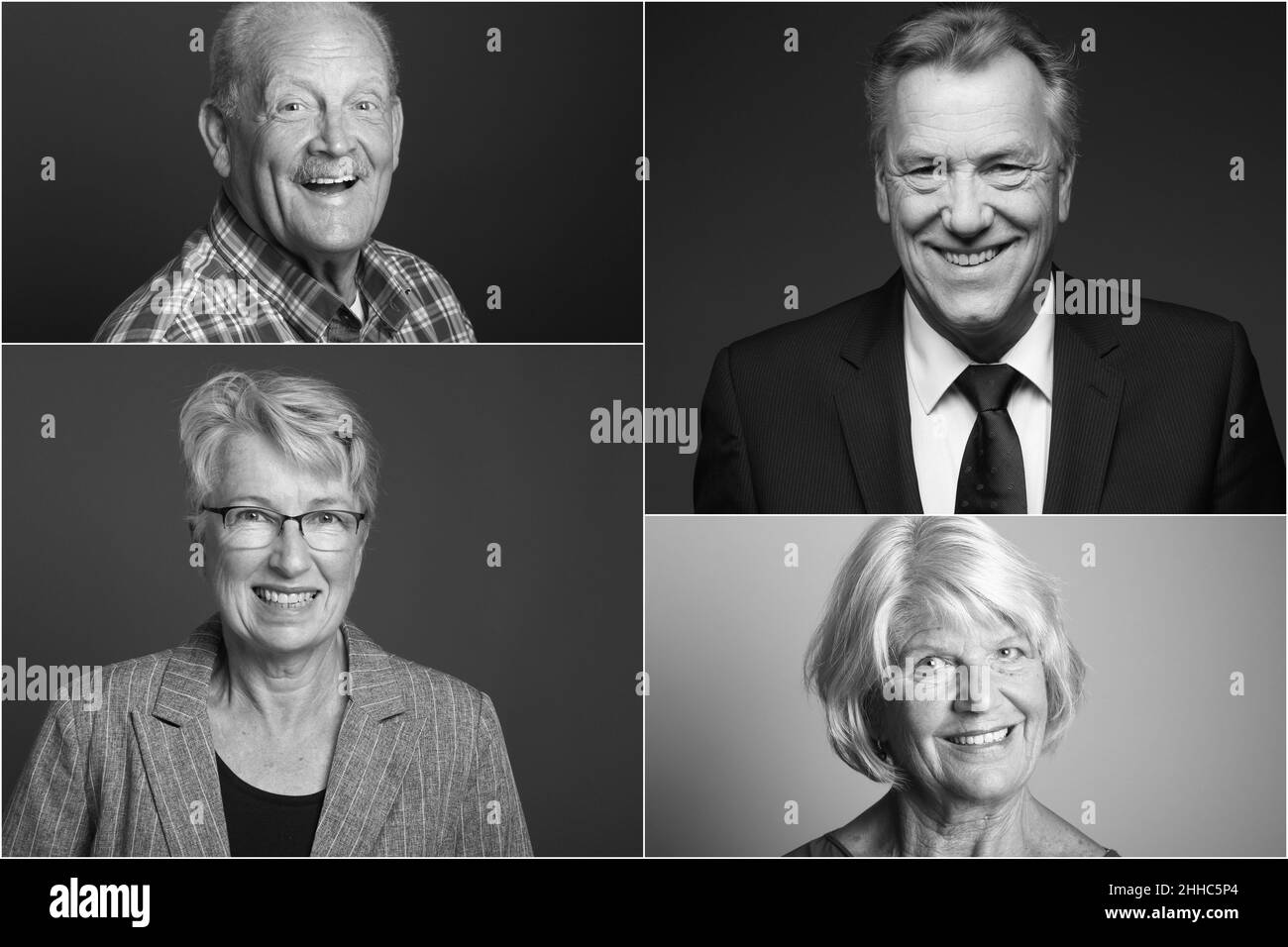 Beautiful happy older people in front of a background Stock Photo - Alamy
