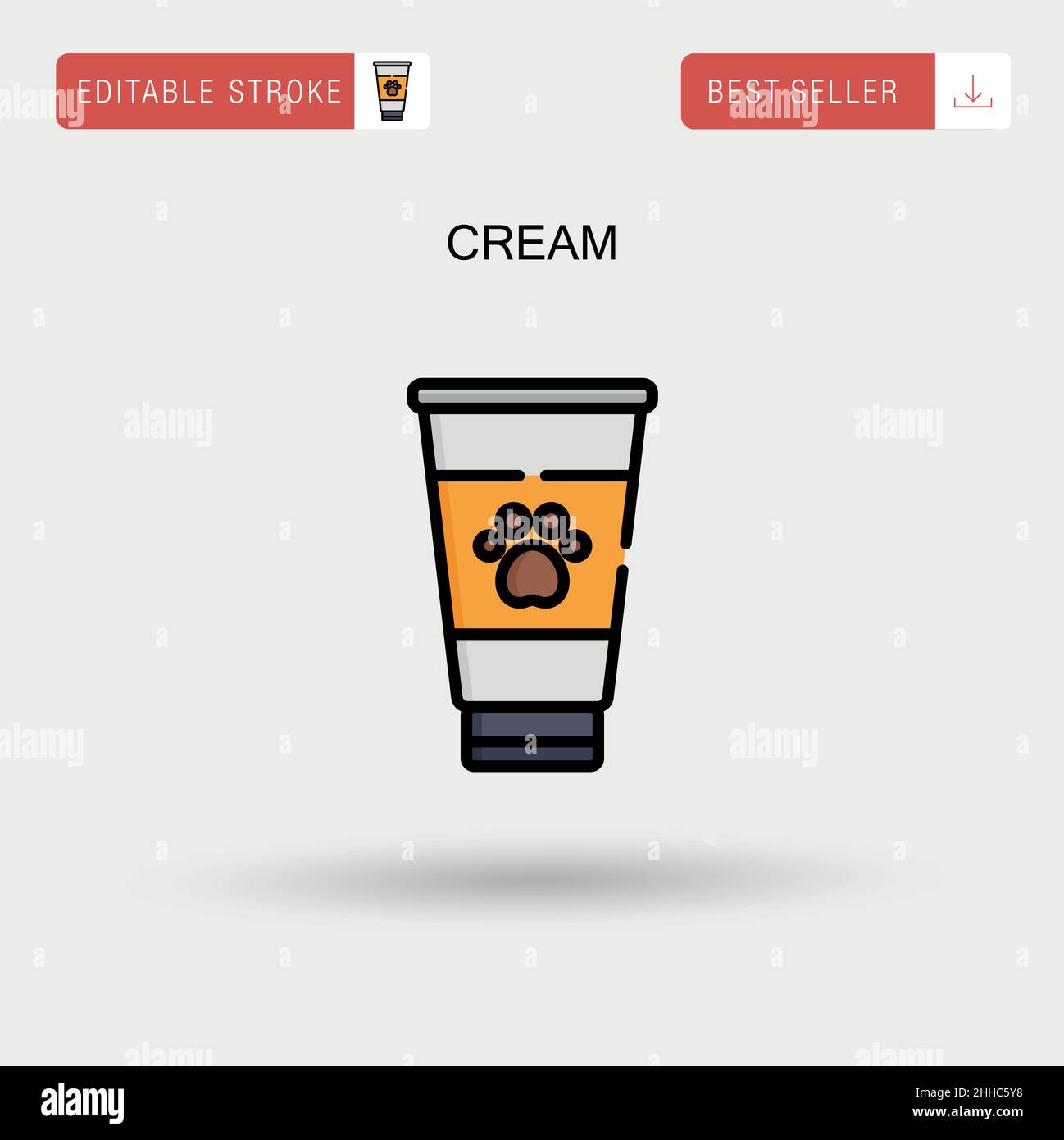 Cream Simple vector icon Stock Vector Image & Art - Alamy