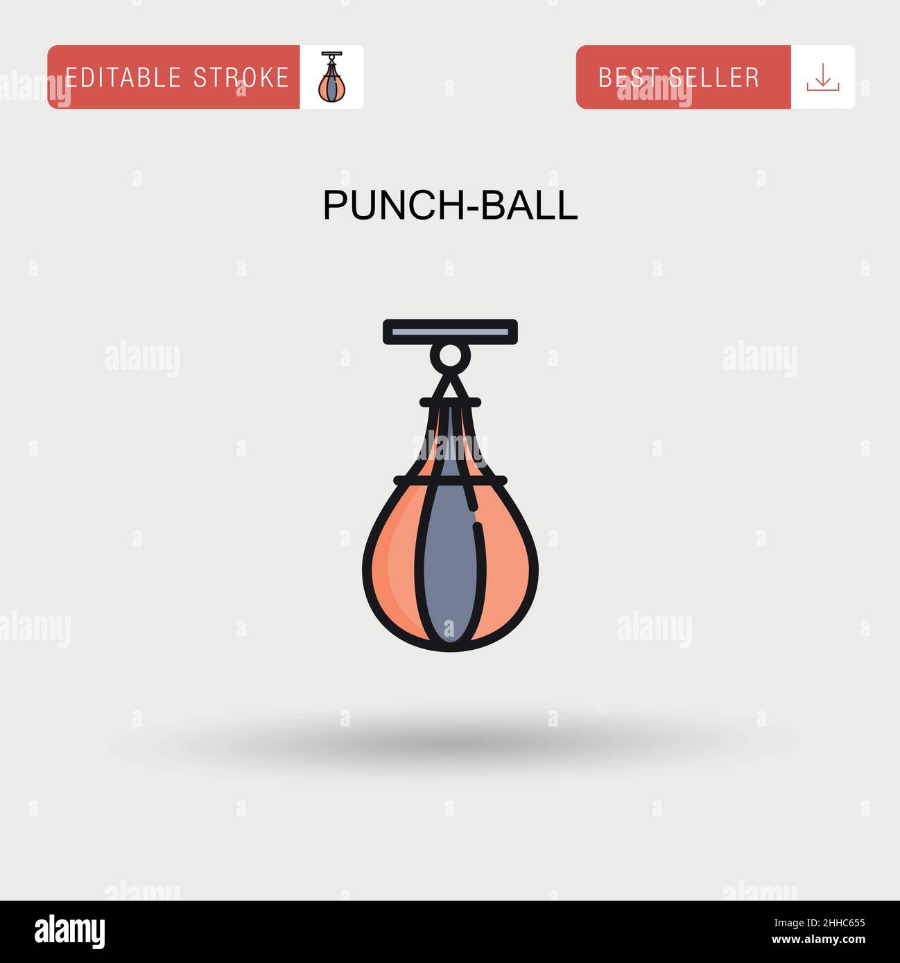 Punch-ball Simple vector icon Stock Vector Image & Art - Alamy