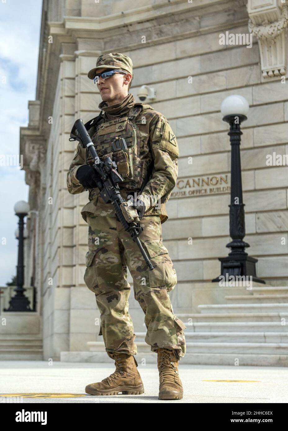 South Carolina National Guard Soldiers stand watch at U.S. Capitol ...
