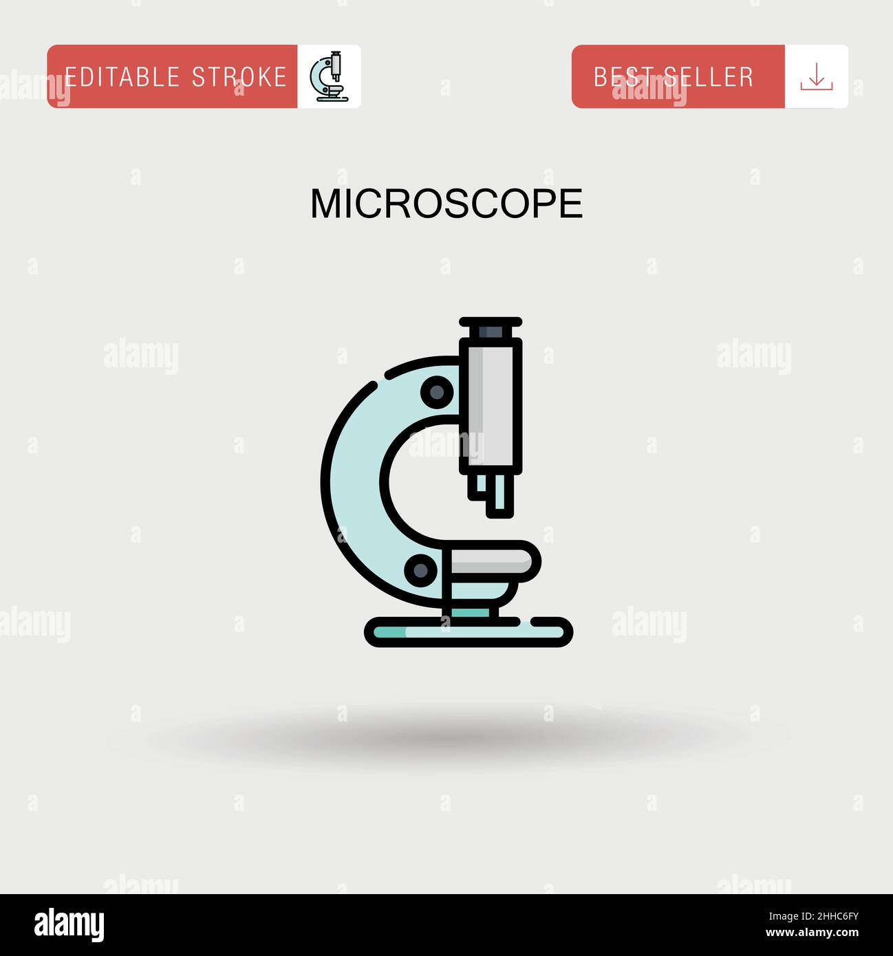 Microscope Simple vector icon Stock Vector Image & Art - Alamy