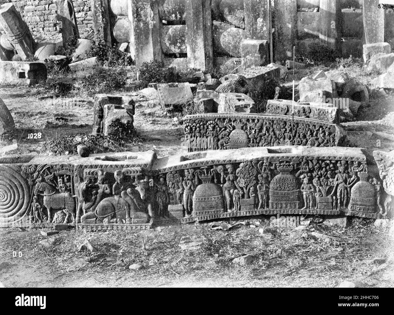 South Gateway Sanchi 1882 Stock Photo - Alamy