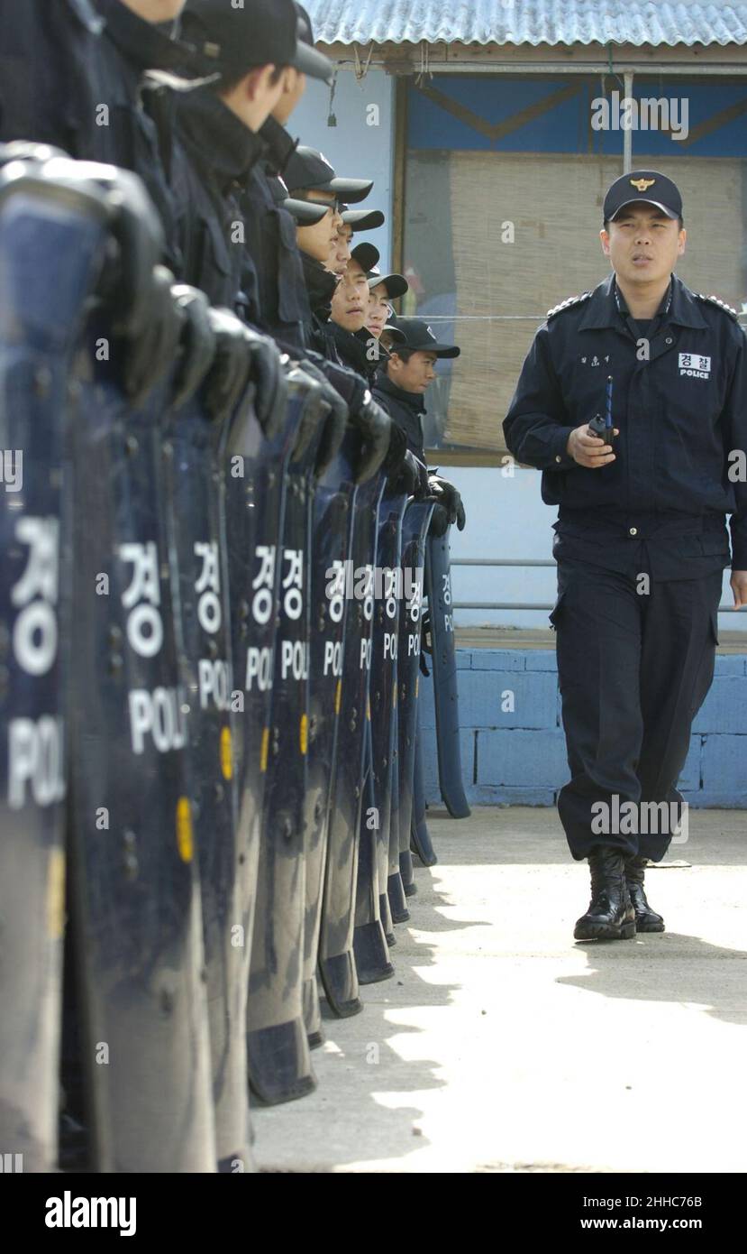 South Korea Police Shields Stock Photo - Alamy