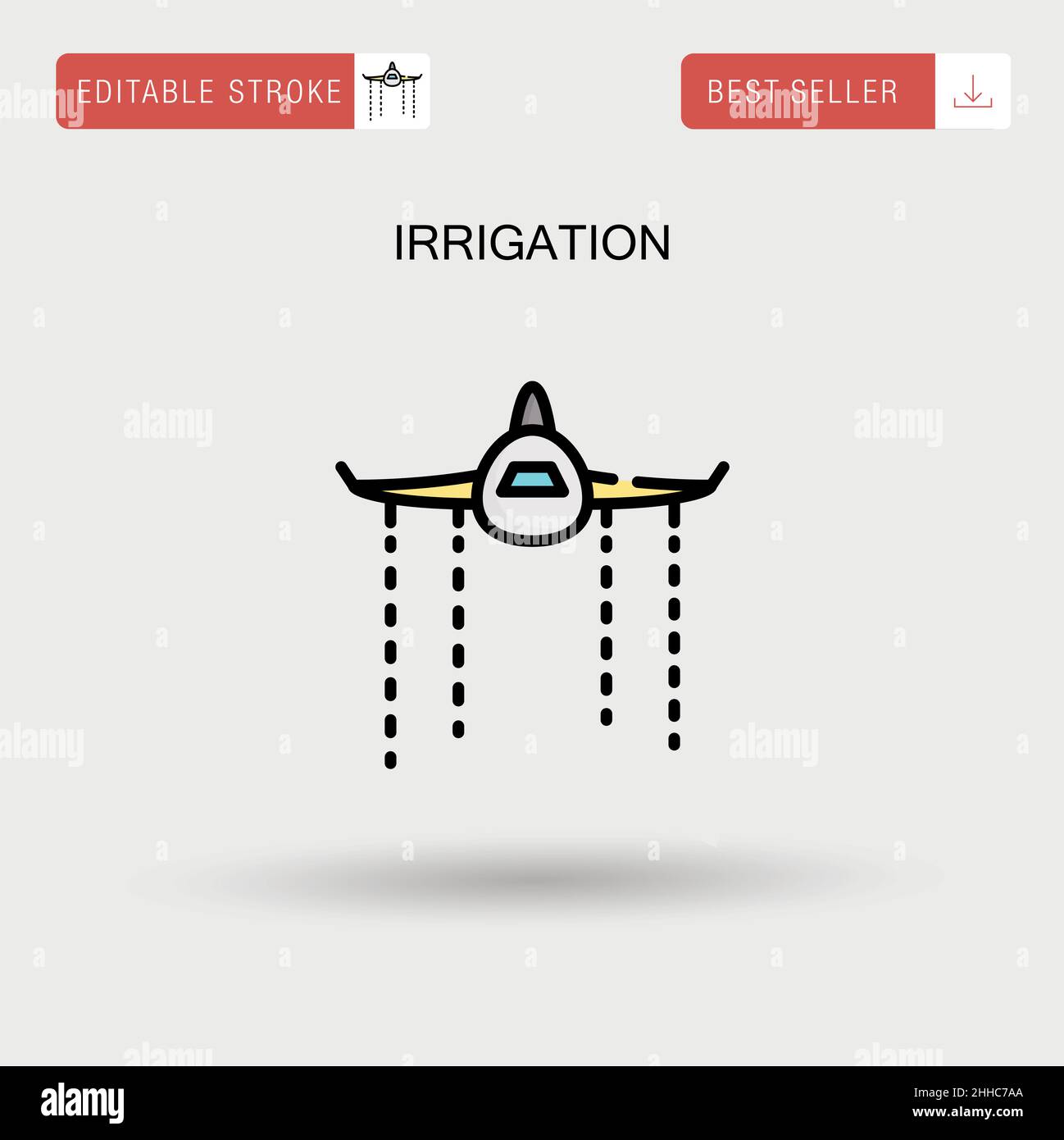 Irrigation system sprinkling water Stock Vector Images - Alamy