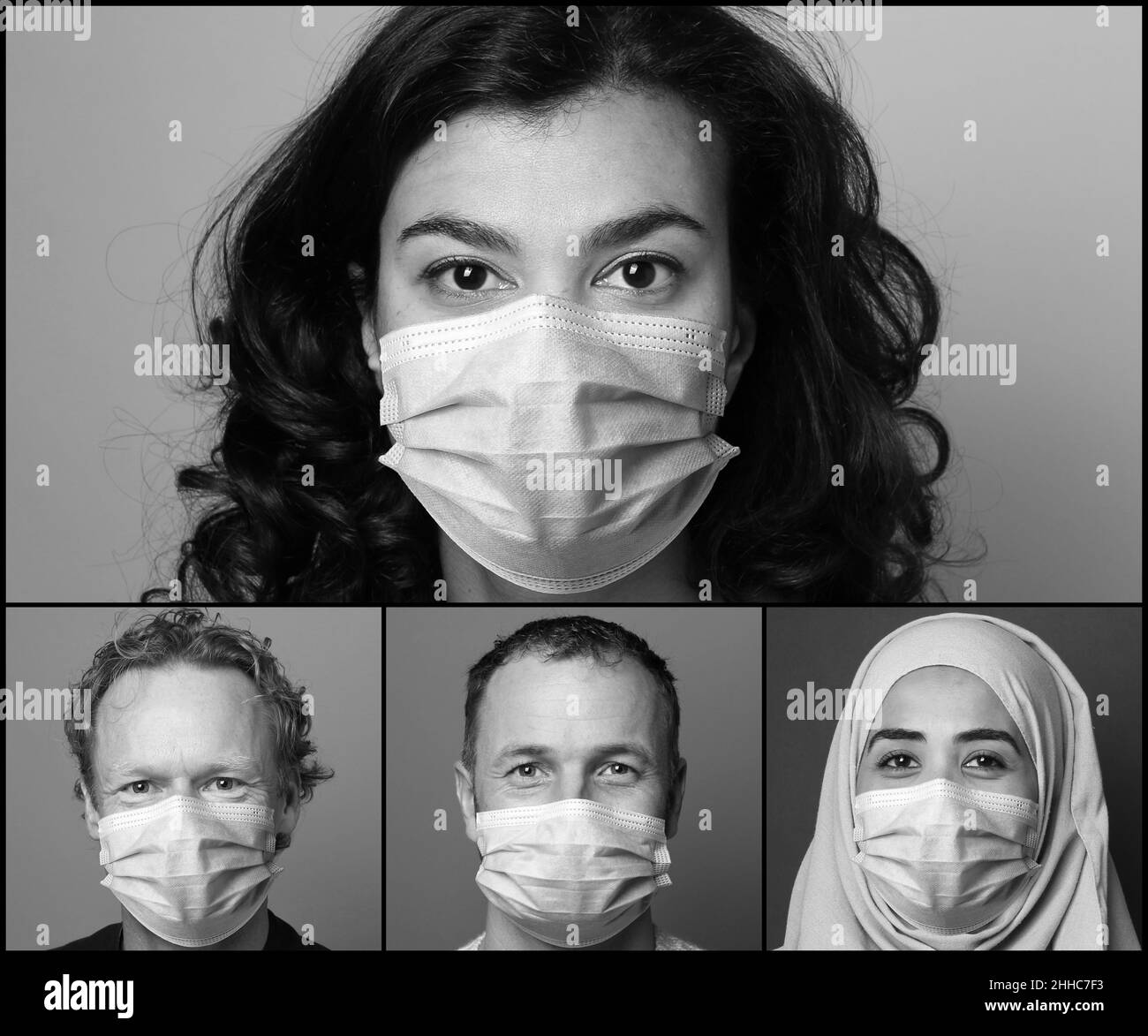 beautiful people wearing a mouth mask Stock Photo - Alamy