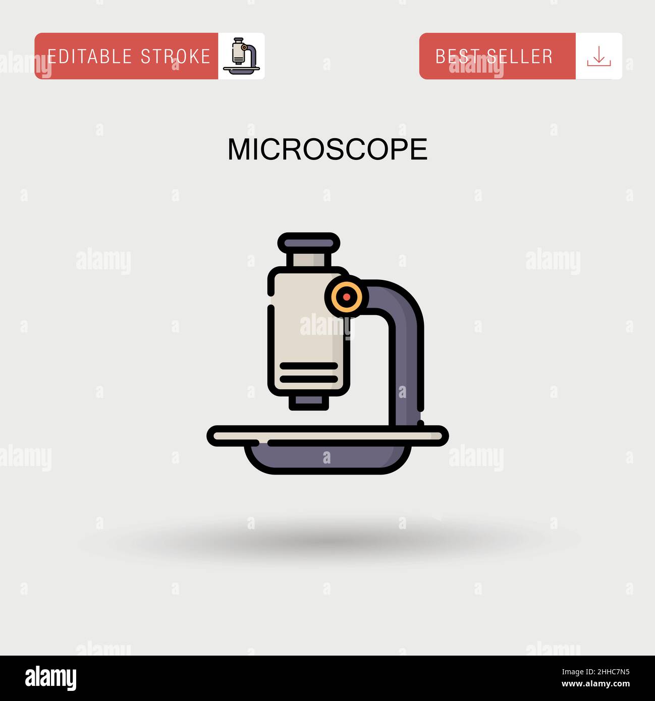Microscope Simple vector icon Stock Vector Image & Art - Alamy