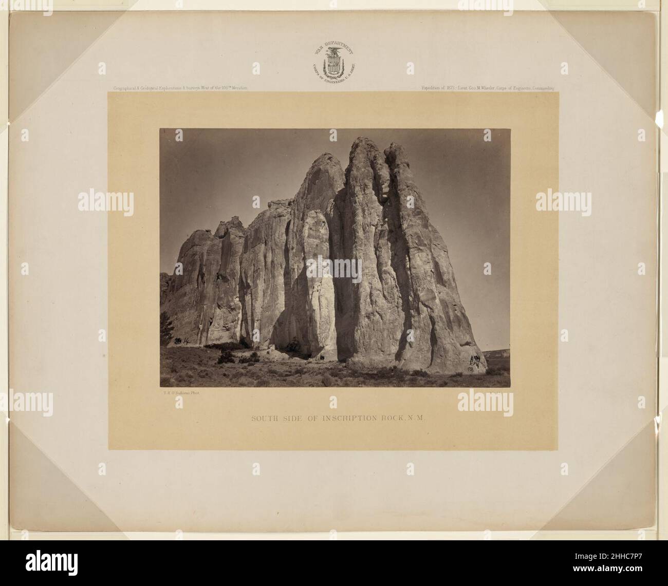 South side of Inscription Rock, N.M. - T.H. O'Sullivan, phot Stock ...