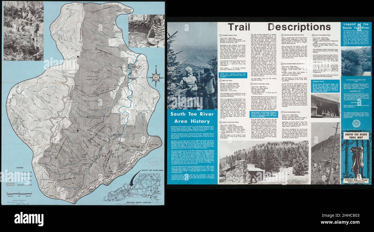 South Toe River trail maps, Pisgah National Forest, North Carolina ...