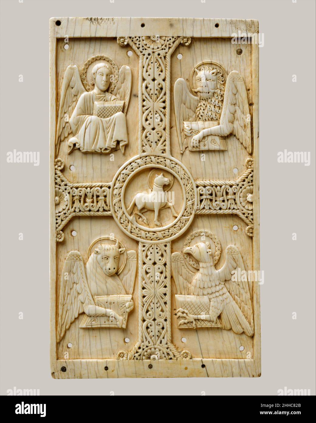 Plaque with Agnus Dei on a Cross between Emblems of the Four ...