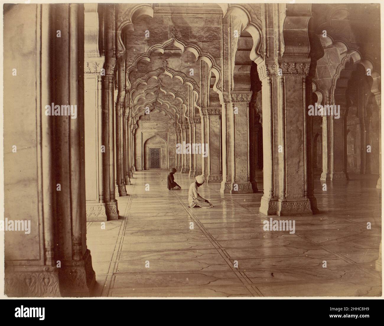 Moti Masjid: Pearl Mosque in Interior of Fort Agra 1860s–70s Unknown ...