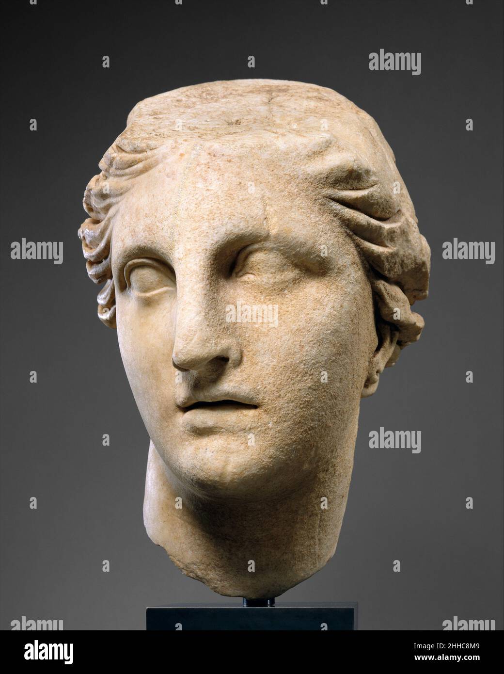 Marble head of Athena ca. 200 B.C. Greek The dynamic movement and ...
