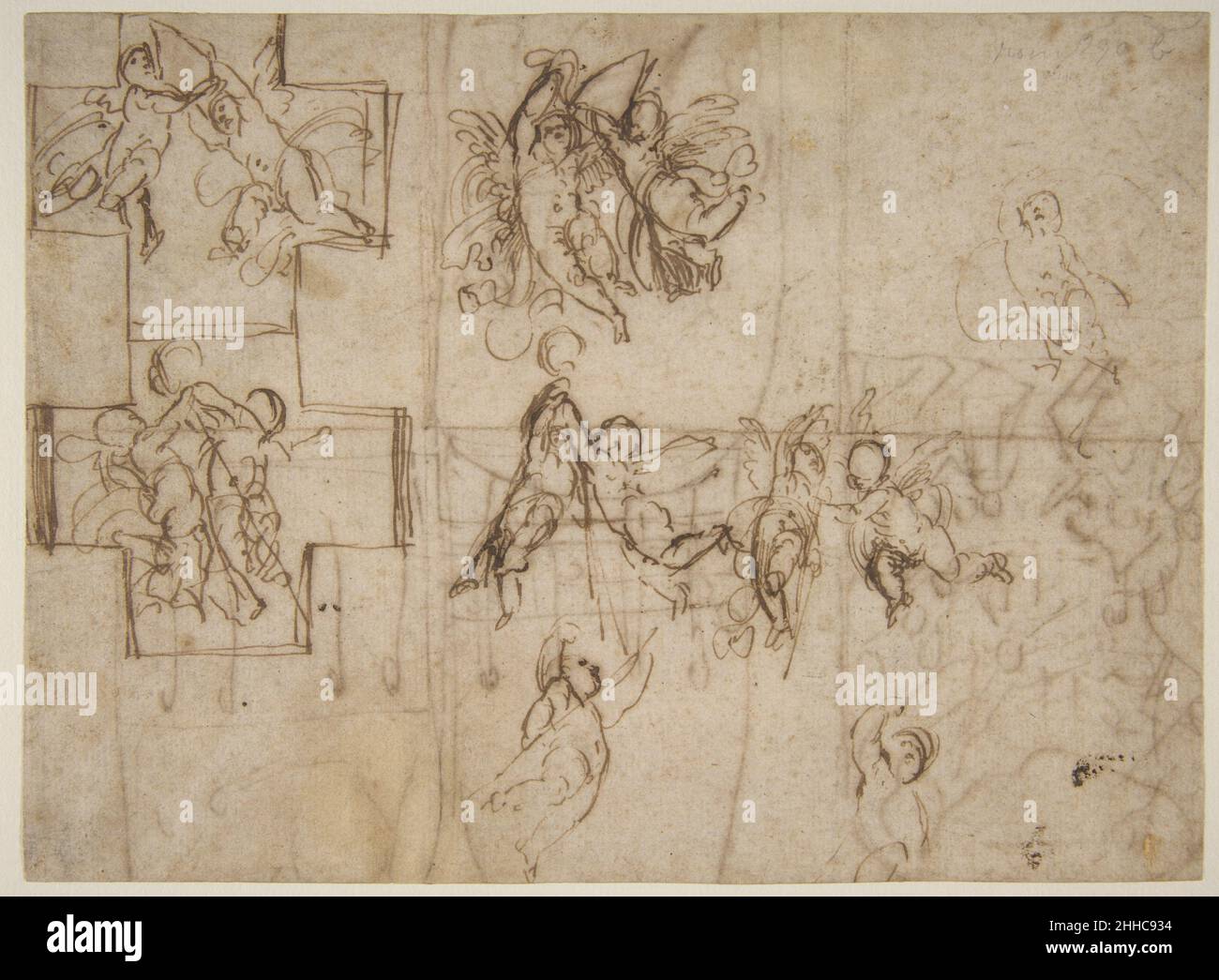 Studies of Flying Putti (recto); Composition Studies (verso) 1575–1642 ...