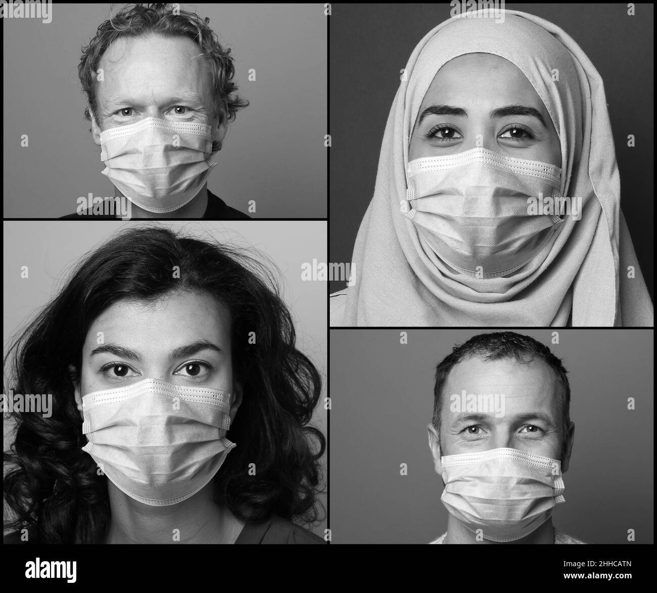beautiful people wearing a mouth mask Stock Photo - Alamy