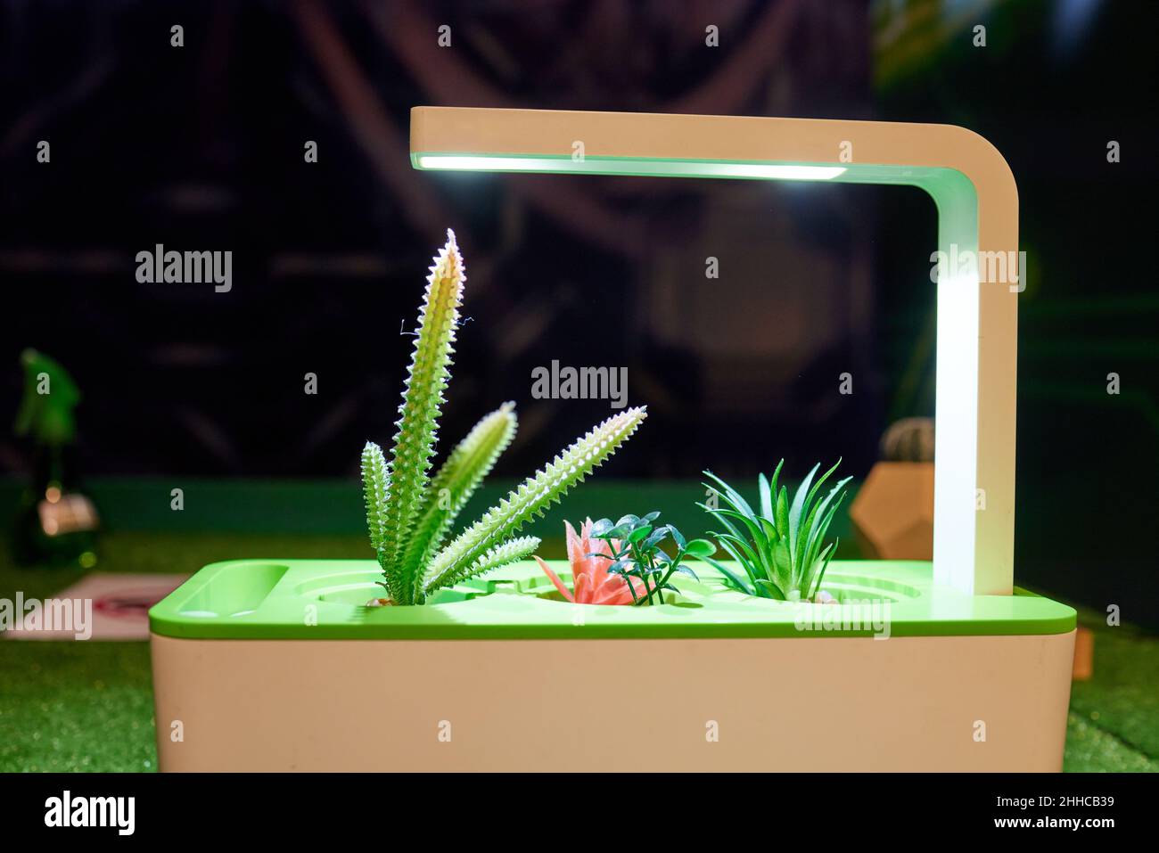 growing plants in a smart hidden form with artificial led lighting ...