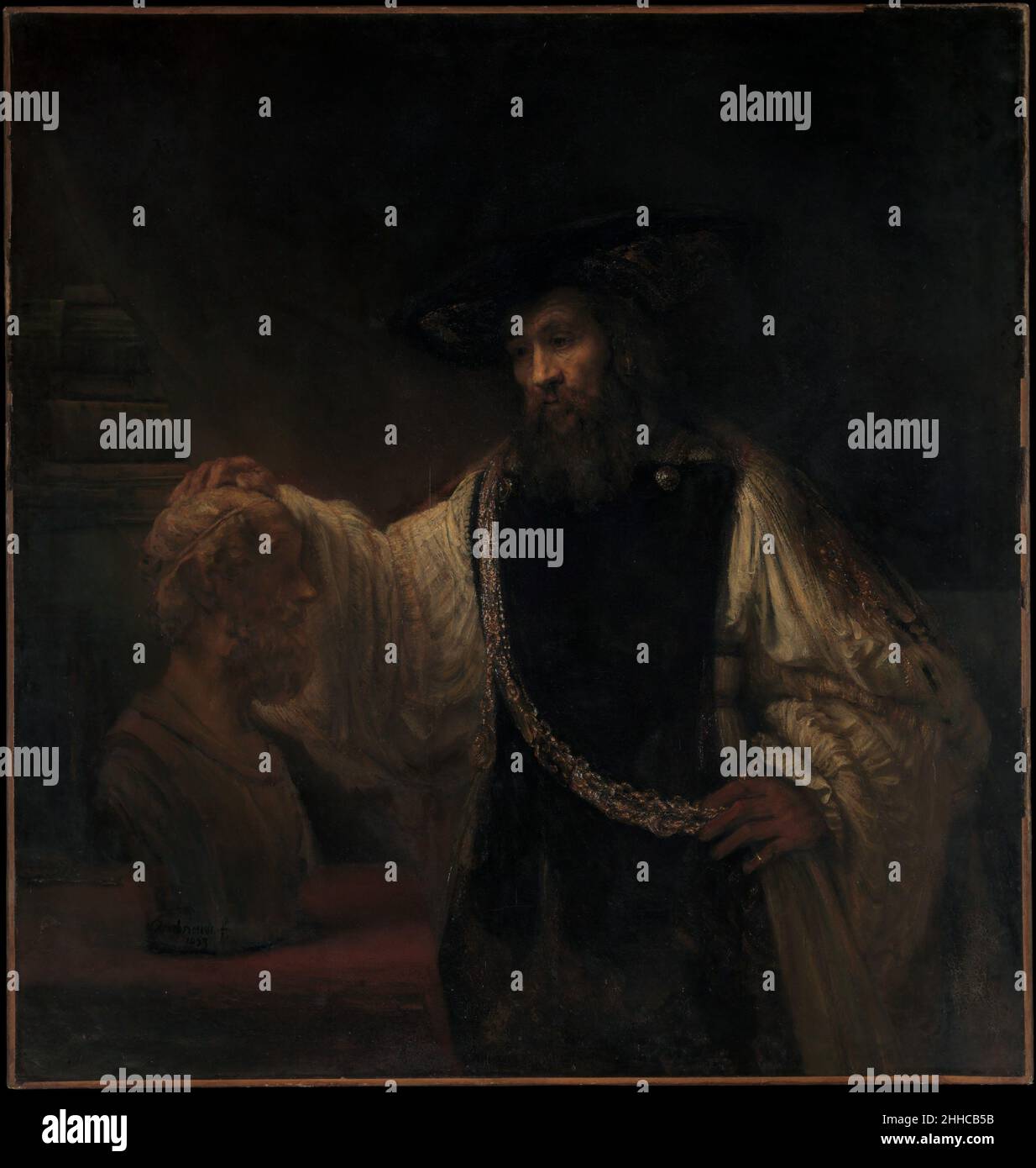 Aristotle with a Bust of Homer 1653 Rembrandt (Rembrandt van Rijn ...