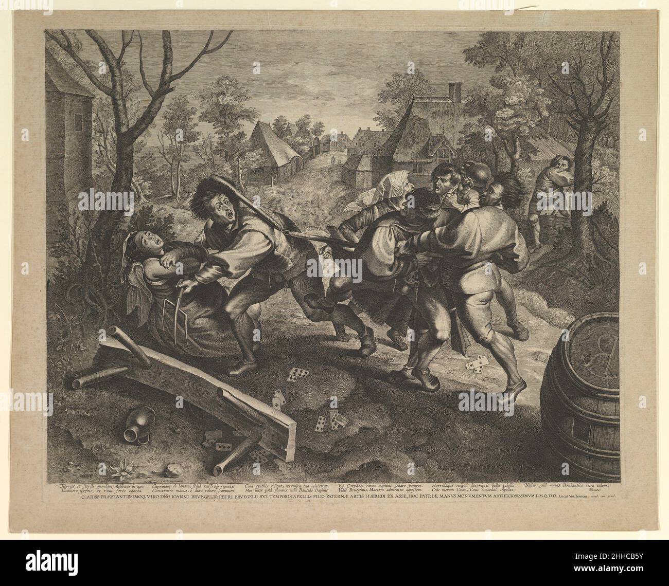 Peasants Fighting over a Game of Cards Lucas Vorsterman I Flemish ...