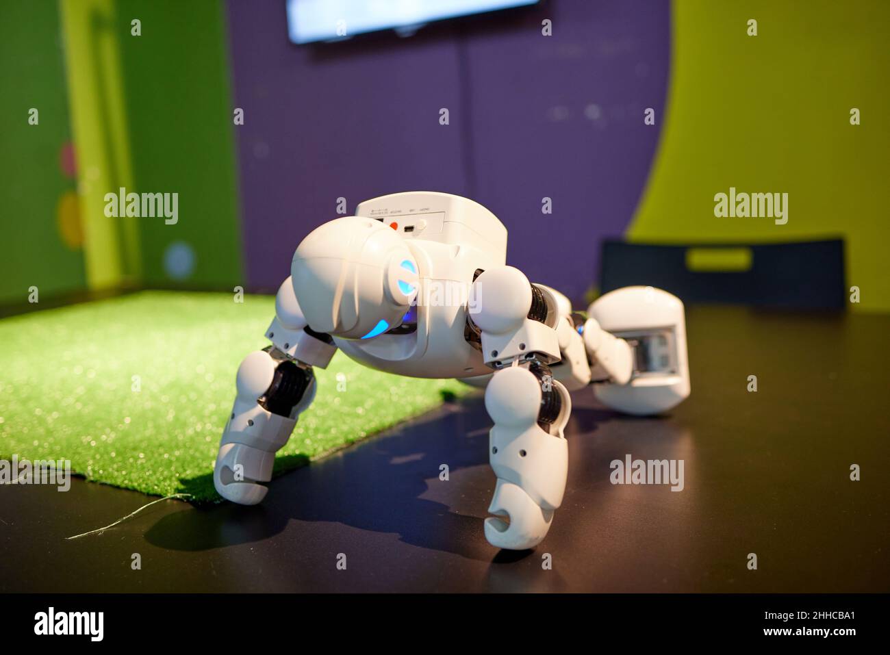 robot, autonomous programmable humanoid robot radio-controlled close-up ...