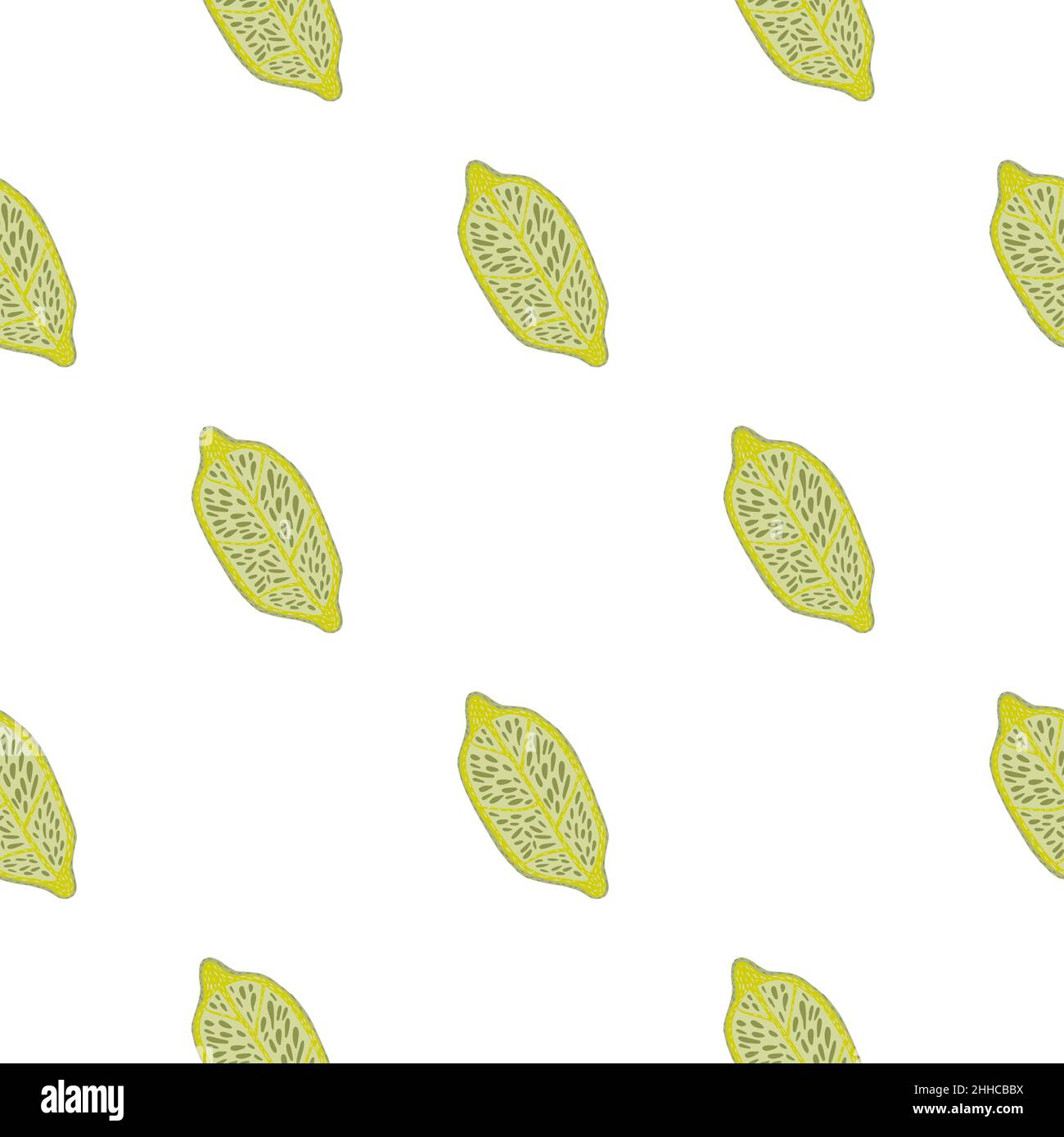Seamless minimalistic pattern with yellow lemon fruit silhouettes ...