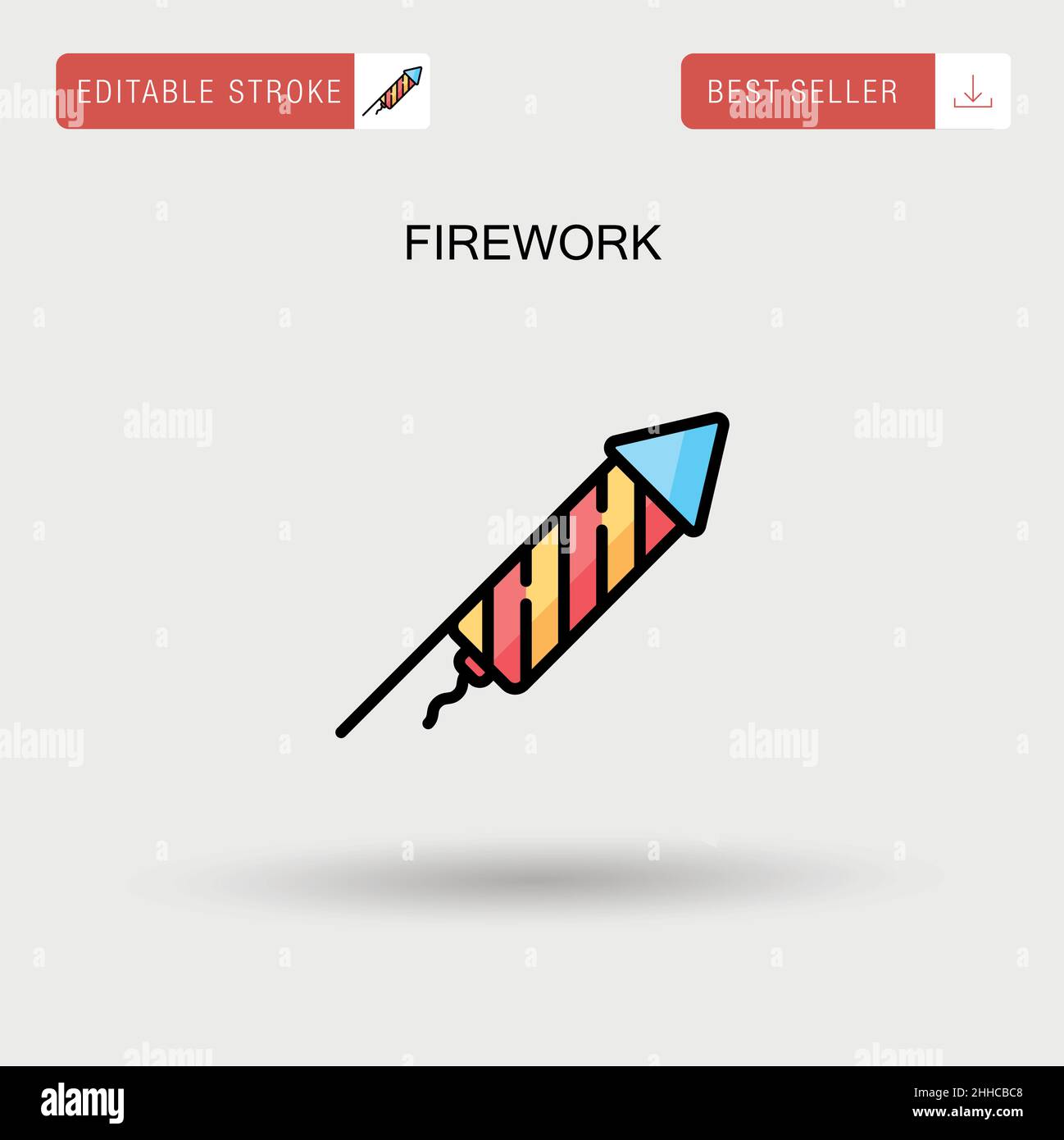 Firework Simple vector icon Stock Vector Image & Art - Alamy