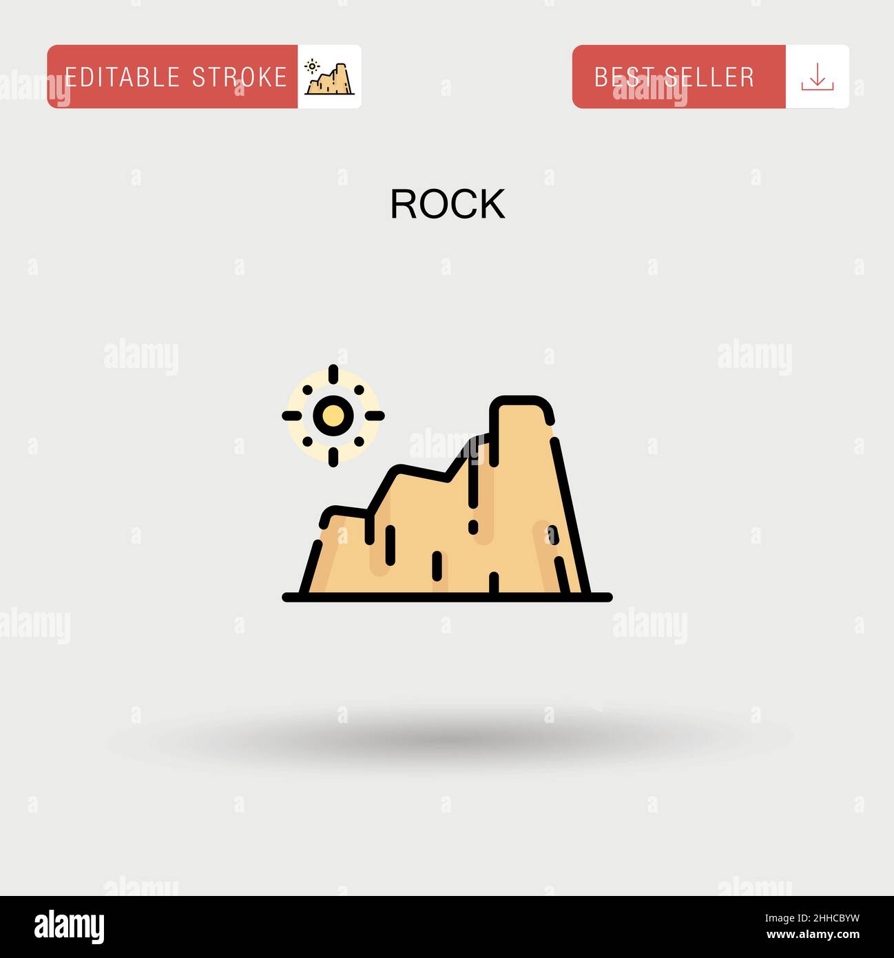Rock Simple vector icon Stock Vector Image & Art - Alamy