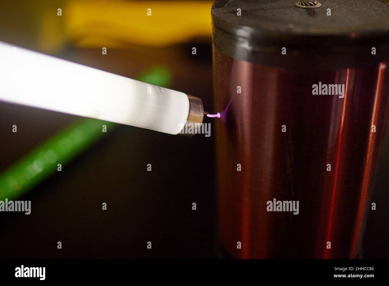 Lightning generator. Tesla coil. best at smaller sizes Stock Photo - Alamy