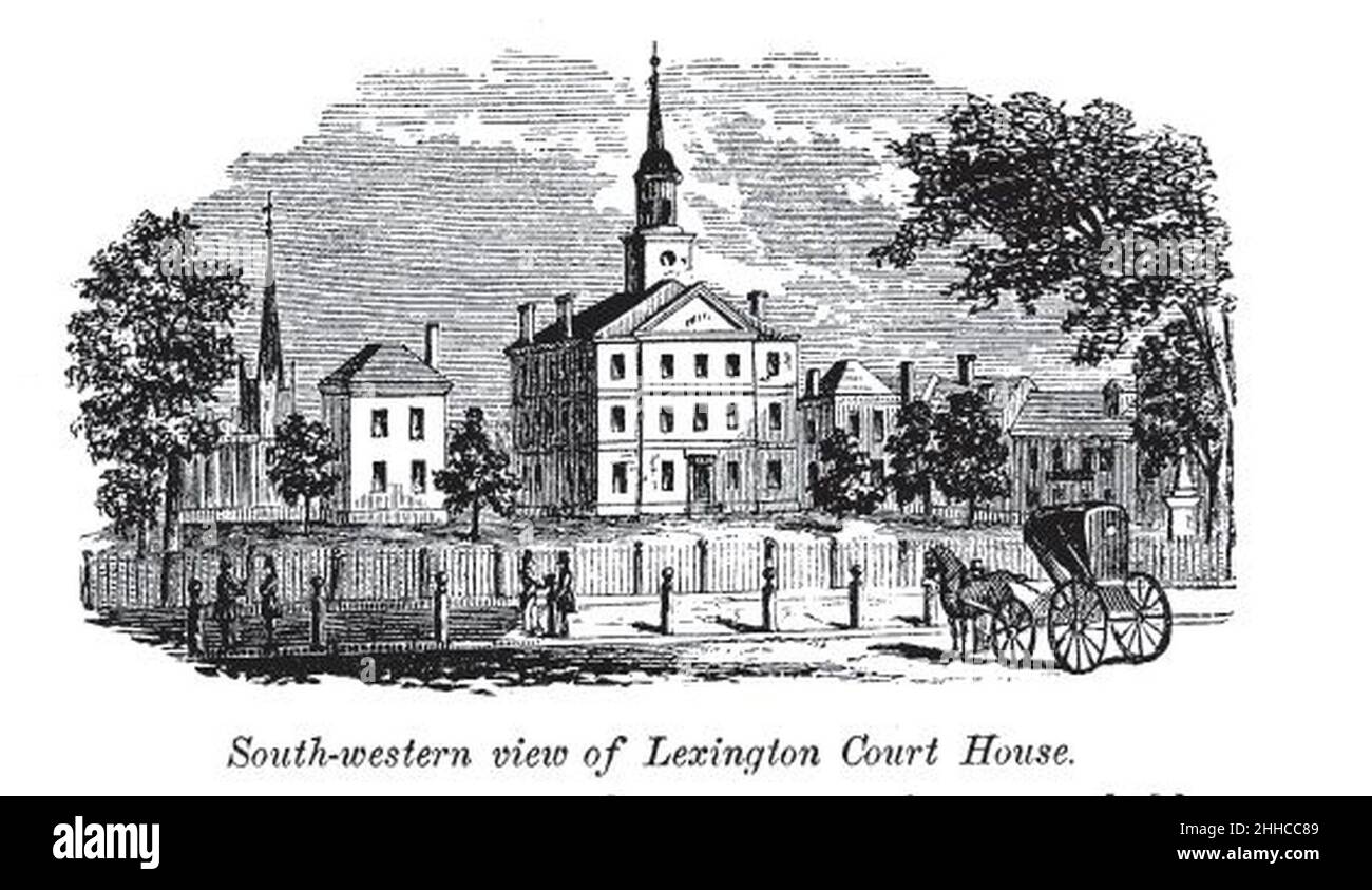 Southwestern View of Lexington Courthouse Stock Photo - Alamy
