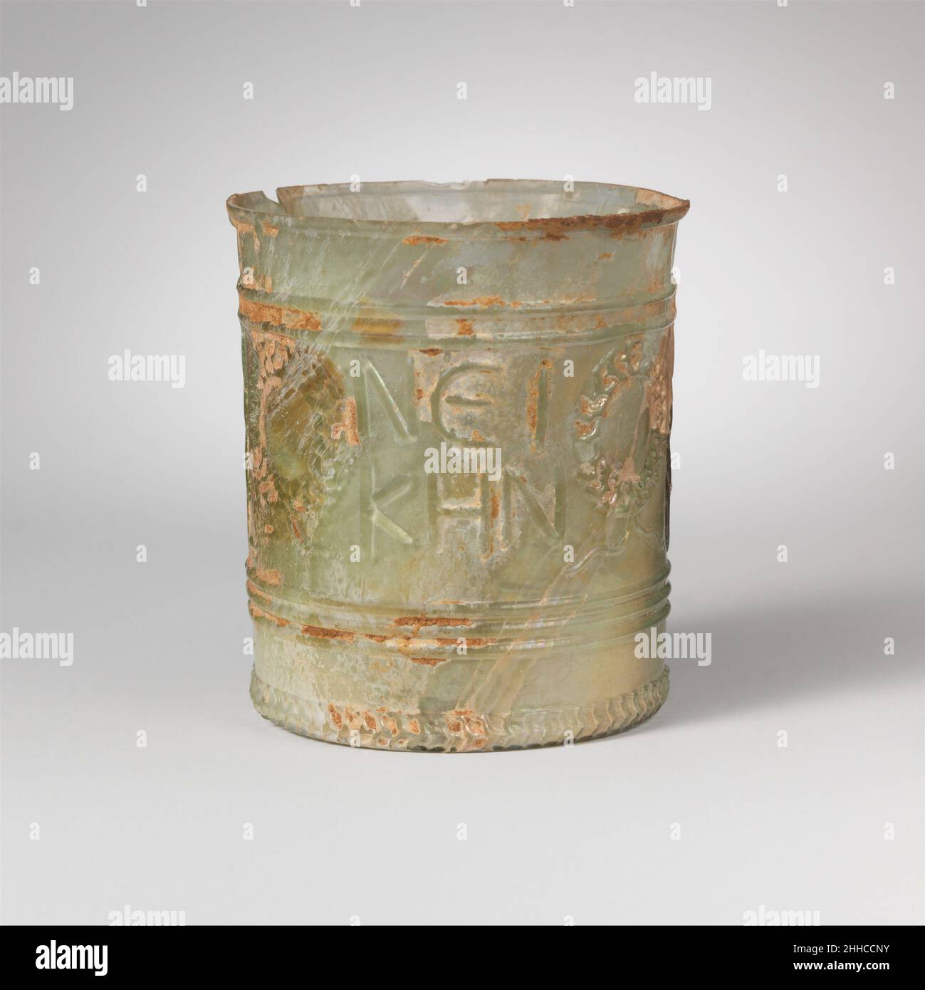 Glass beaker with inscription 1st half of 1st century A.D. Roman ...